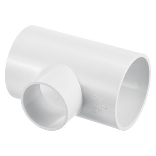 2 1/2" x 1 1/2" 3 Way Tee Pipe Fittings UPVC, Joint Coupling Pipe Adapter, White - Bed Bath ...